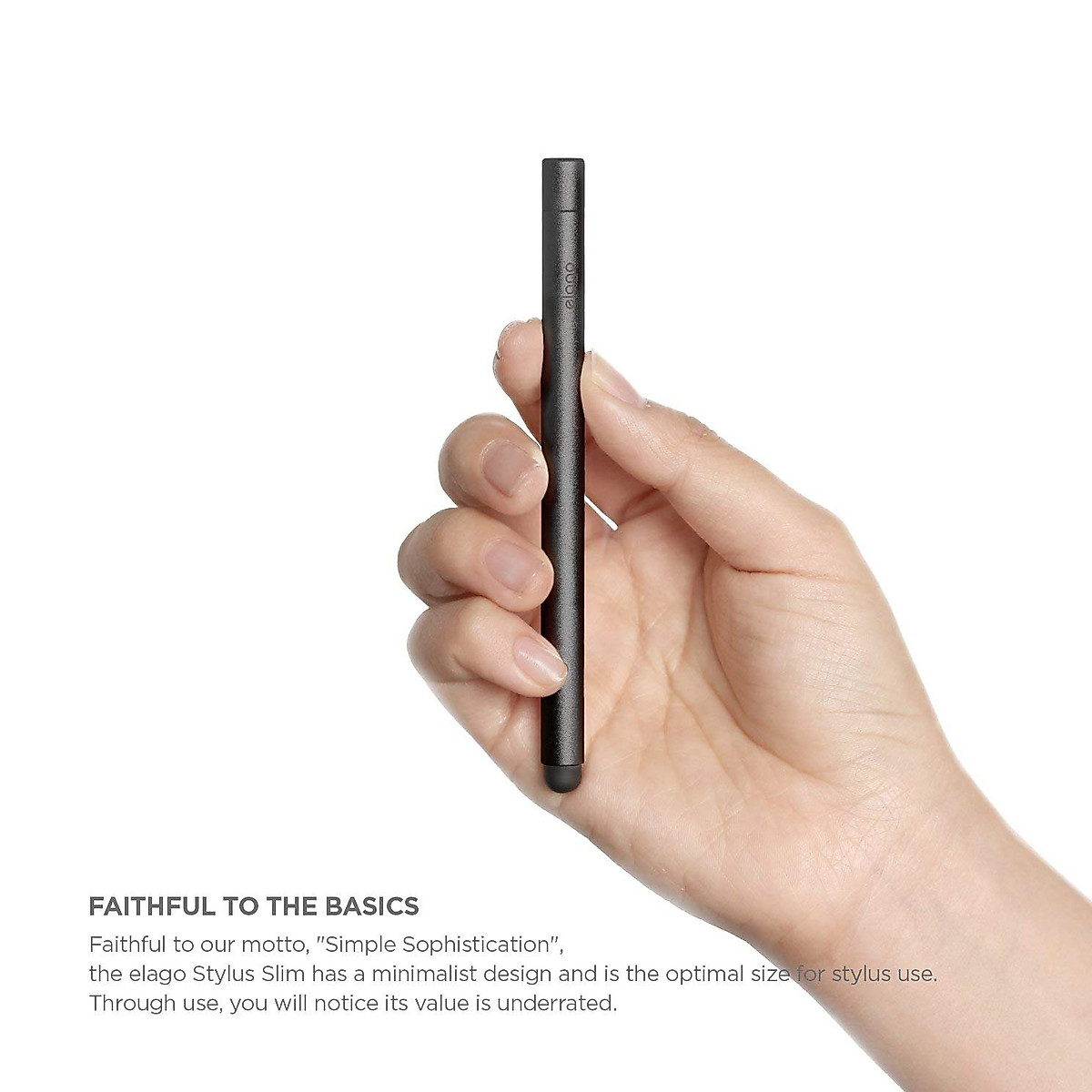 elago Premium Aluminum Stylus Pens for All Touch Screen Tablets/Cell Phones [Slim][Black], Replaceable Tip, Extra Tip Included, Compatible with iPhone, iPad, Galaxy S Series, Galaxy Tab, Kindle Fire