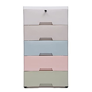 Gdrasuya10 Plastic Drawers Dresser Storage Cabinet, 5 Drawer Stackable Vertical Clothes Storage Tower,Organizer Unit for Hallway Entryway, Home Furniture