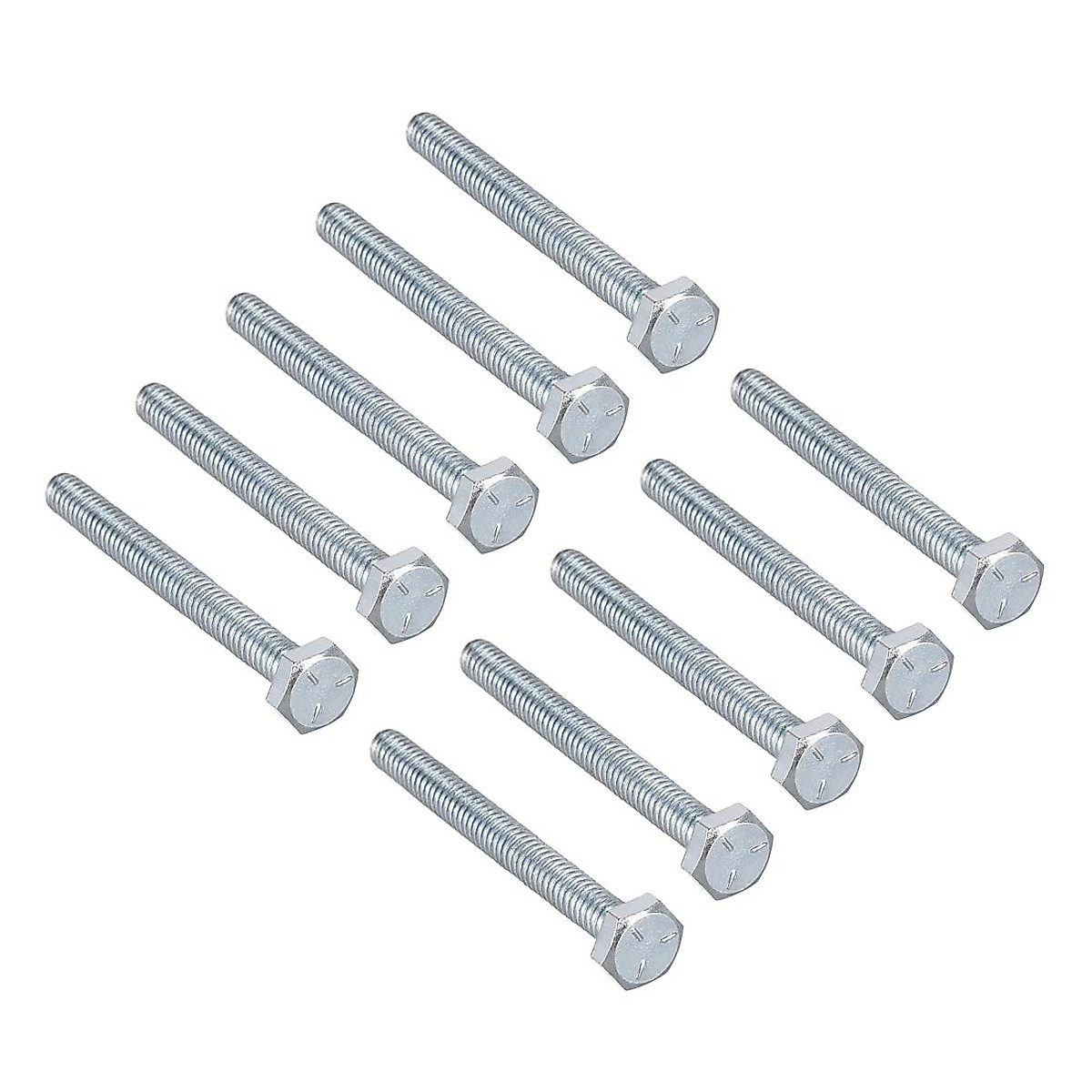 uxcell Hex Head Screw Bolts Carbon Steel 1/4"-20x2-1/2" Fastener Grade 5 UNC 10pcs