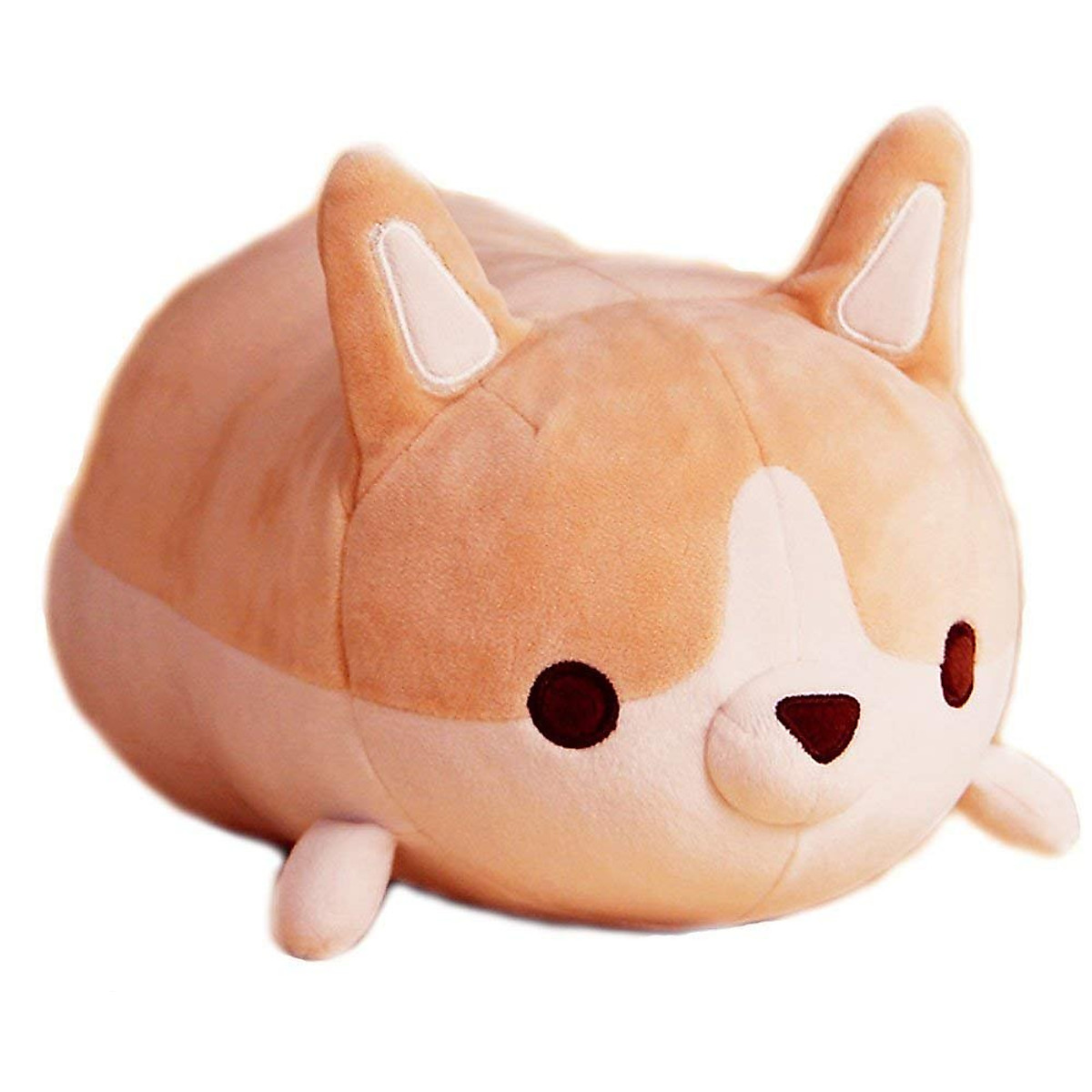 FlorisHome Cute Funny Corgi Dog Shaped Plush Pillows Soft Toys Doll Vent Creative Corgi Dog Butt Plush Pillows (Tan White 40 cms 40 cms)