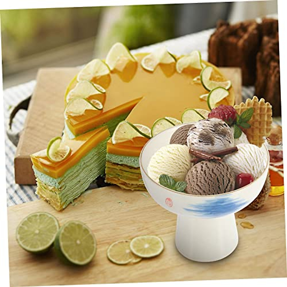 Goblet Glass Trifle Bowl Mini Dessert Cup Glass Salad Bowl Ceramic Bowl Small Dessert Cups Ceramics White Kitchen Pudding Cup Glass Cup Pudding Bowl Fruit Sweets Smooth Easy to Clean