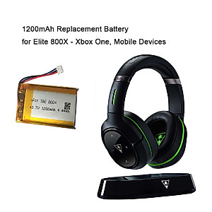 AOLIKES 3.7v 1200mAh Rechargeable Lithium Polymer Battery Replacement for Turtle Beach Elite 800, 800x Wireless Gaming Headset