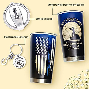 Fishing Gifts for Men - Fishing Gifts - Fathers Day Fishing Gifts for Dad, Husband, Boyfriend - Birthday, Christmas Fishing Gifts for Fisherman - Funny Fishing Gift, Fishing Coffee Mug Tumbler 20Oz