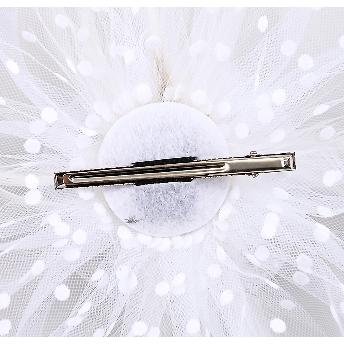 QIYIFAN Women's Feather Mesh Flower Fascinator with Headband and Clip Wedding Tea Party Kentucky Derby Fascinator Hats for Ladies White