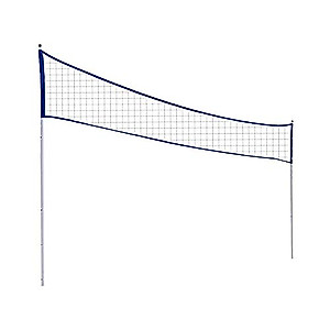 Badminton Net, Outdoor Portable Volleyball Net, Adjustable Foldable Badminton Tennis Volleyball Net with Stand Pole, for Beach Grass Park Outdoor Venues