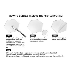 ATOMZING 50 Pcs Clear Hexagon Acrylic Place Cards for Wedding, Blank Acrylic Name Cards for Table Setting, Acrylic Hexagon Tiles Plates,Wedding Seating Cards, Escort Cards 3mm Extra Thick