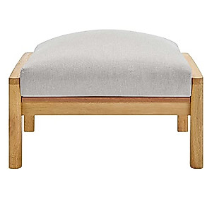 Modway EEI-3701-NAT-LGR Orlean Ottoman, Natural Light Gray