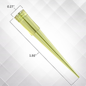 200ul Pipette Tips, 1000pcs Universal Liquid Pipettor Tips, Clear Yellow, DNase/RNase Free Transfer Pipettes for Laboratory Disposable Pipettes Tips