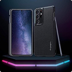 Spigen Liquid Air P Designed for Galaxy S21 Ultra Case (2021) - Matte Black