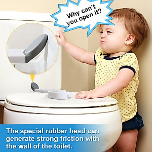 Toilet Lock Child Baby Safety - WaaWee 2 Pack Baby Proof Toilet Lid Lock, Pet Proof Safety Lock with 3M Adhesive for Most Toilet Seats, No Tools Needed Installation (2 Count (Pack of 1))