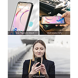 Unlocked Cell Phone, 6.8" HD Screen, Full Glass Appearance Design, Android 11 Unlocked Smartphone 6GB+128GB/ 256GB Expandable 48MP Camera 6500mAH Battery 4G Dual Analog Face/Fingerprint ID OTG