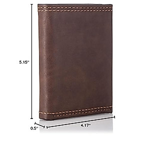 Columbia Men's RFID Genuine Leather Trifold Wallet With ID Window, Credit Card Pockets