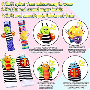 Baby Rattles Toys for 0-6 Months - 14 PCS Infant Toys 0-3 Month Old Baby Boy Girl Gifts Set with Teething and Wrist Socks Rattle Infant Newborn Sensory Toy