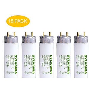 SYLVANIA (case of 15) 21781 FO32/841/ECO 32 watt 4100K T8 Bulbs, 800 Series, 48 inch Fluorescent Tube