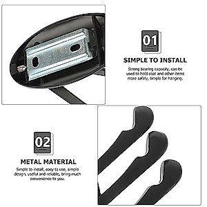 Towel Hooks Rotating Coat Hooks for Hanging with 3 Swivel Arms Wall Mounted Towel Holder Space Saving Hanger for Bathroom Kitchen Black Black Hooks