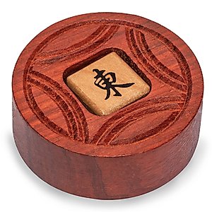 Yellow Mountain Imports Wooden Mahjong Bettor/Wind Indicator - Mahjong Accessory for Chinese or American Mahjong Play