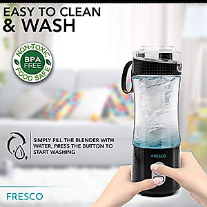 Portable Blender, Personal Size Blender for Shakes and Smoothies, Fruit Smoothie Blender, Milkshake – Juicer Mini Blender 4000 mAh USB Rechargeable with 6 Blades, Handheld use in Sports, Travel, Gym