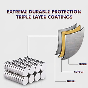 Thin 6x1mm Round Disc Magnets - Miniature Holder Sticker Magnetic Fastener Craft Scrapbooking Tool Circular Slim Magnet Disk (100 Pack)