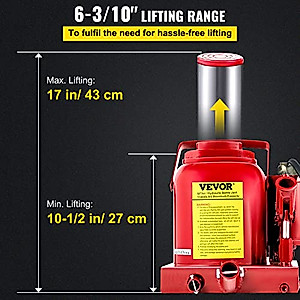 Bestauto Bottle Jack 50 T, Car Jack Hydraulic Floor Jack 110000LBS with Pneumatic & Manual Hand Pump, Air Jack Heavy Duty Auto Truck Repair Lift