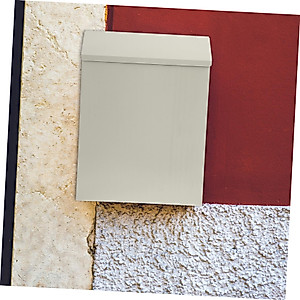 Generic Iron Letter Container Home Mailbox Wall Mounted Security Mailbox Letter Box High Capacity Mailbox White/Red Post Box, 30x23cm (M2Y1732K17H2GFY)