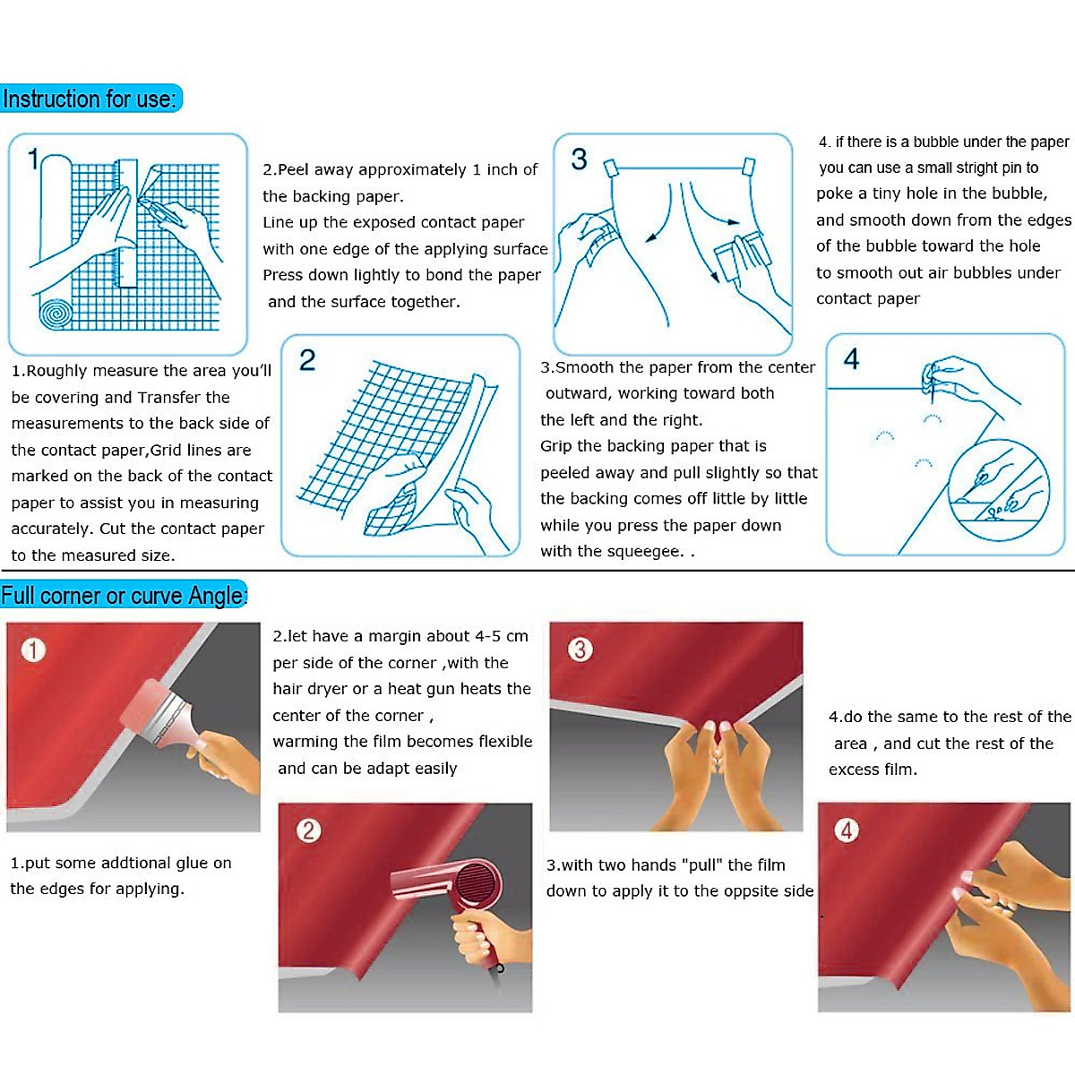 F&U Waterproof High Gloss Glittery Vinyl Pearl White Self Adhesive Wall Paper for Covering Kitchen Counter Top Cabinet Wardrobe Furniture (23.79" x 195", White)