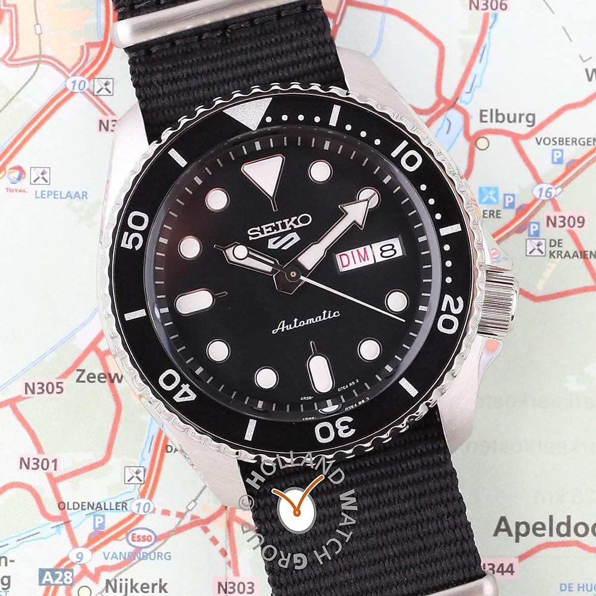 Seiko Analog SRPD55K3, Black/White, Strip