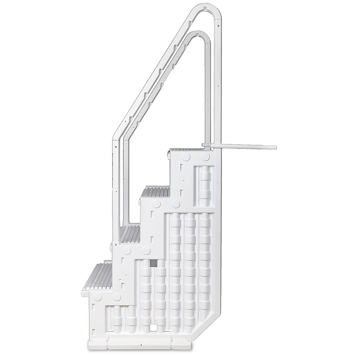 Aqua Select Everest in Pool Steps | White | for Above Ground Swimming Pools | Mount to Decks 48 to 54 Inches | Safety Stairs Capacity Up to 350 Pounds