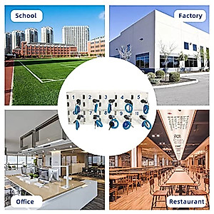 TZUTOGETHER Cell Phone Lock Box, Wall-Mounted Acrylic Cell Phones Storage Cabinet Storage Locker Box with Door Locks and Keys for Classroom Office Employees