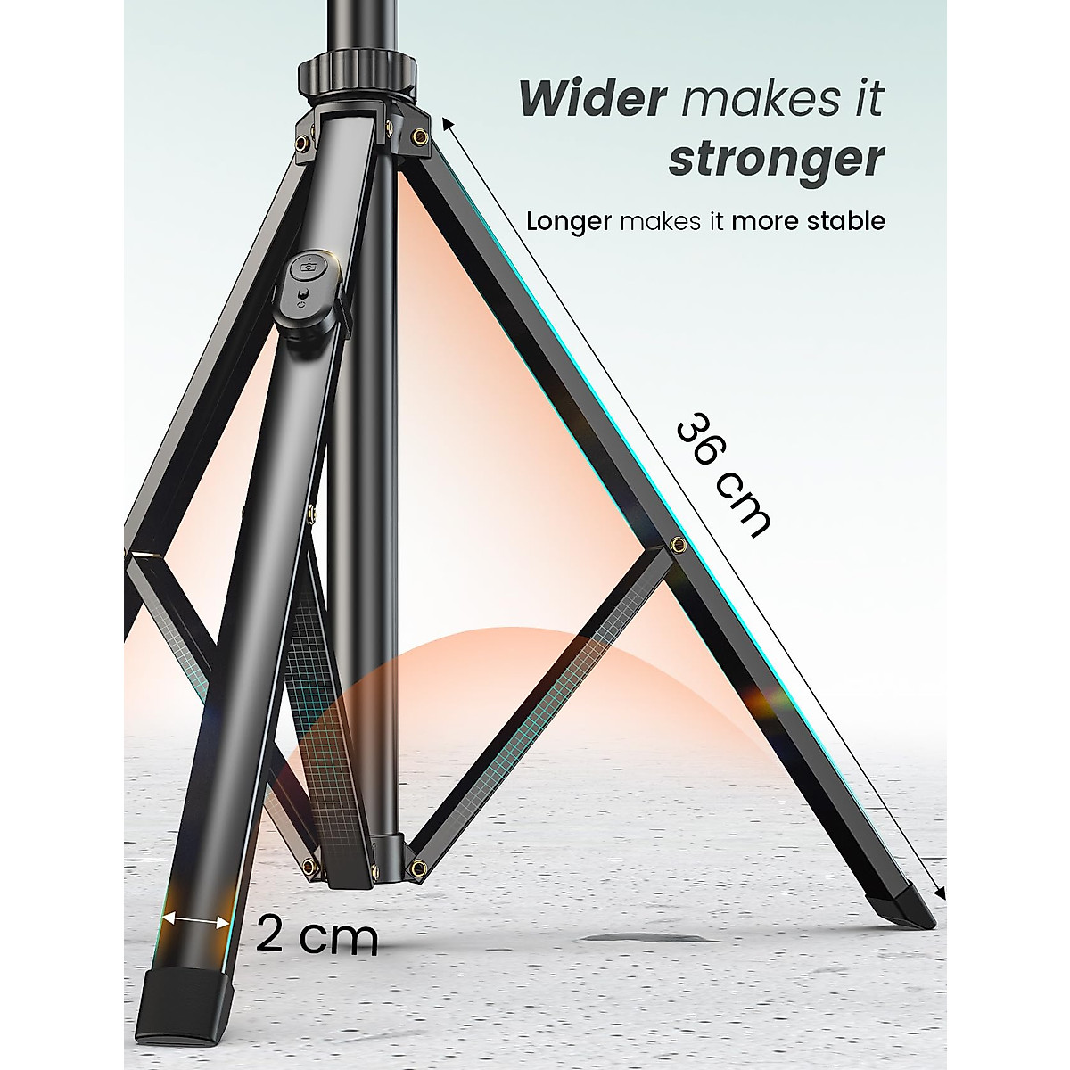 71'' Phone Tripod & Selfie Stick, Tripod for iPhone with Detachable Remote, Portable Phone Tripod Stand for Video Recording, Travel Tripod for Cell Phone, Compatible with Smartphones, DSLR