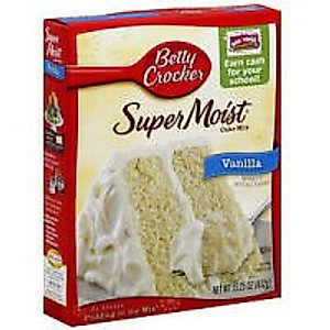 Betty Crocker Super Moist Vanilla Cake Mix, 15.25 OZ (Pack of 12)