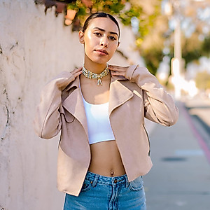 outROAR Gear American Indian Style Bone Choker Necklace, 4 Row White Speckled Traditional Hairpipe Beads, Unisex Adjustable