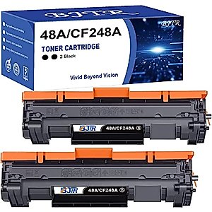 BJTR 48A Toner Cartridges Replacement for HP 48A CF248A Works for Laserjet Pro MFP M15w M29w M28w M29 M30w M31w M15 M15a M28a M29a M16a M16w M16 Printer（2 Black ）