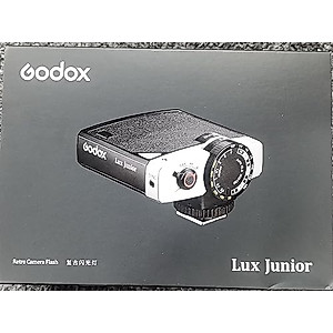 Godox Lux Junior Retro Camera Flash for Canon Sony Nikon Fujifilm Olympus Camera Flash Speedlight Speedlite,GN12 6000K±200K CCT,Auto & Manual Flash 1/1-1/64 Flash Power,for Digital Camera Film Camera