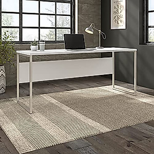 Bush Business Furniture Office Table with Open Metal Leg Design and Privacy Panel | Hybrid Large Computer Desk for Home Office | 72Wx24Lx30H