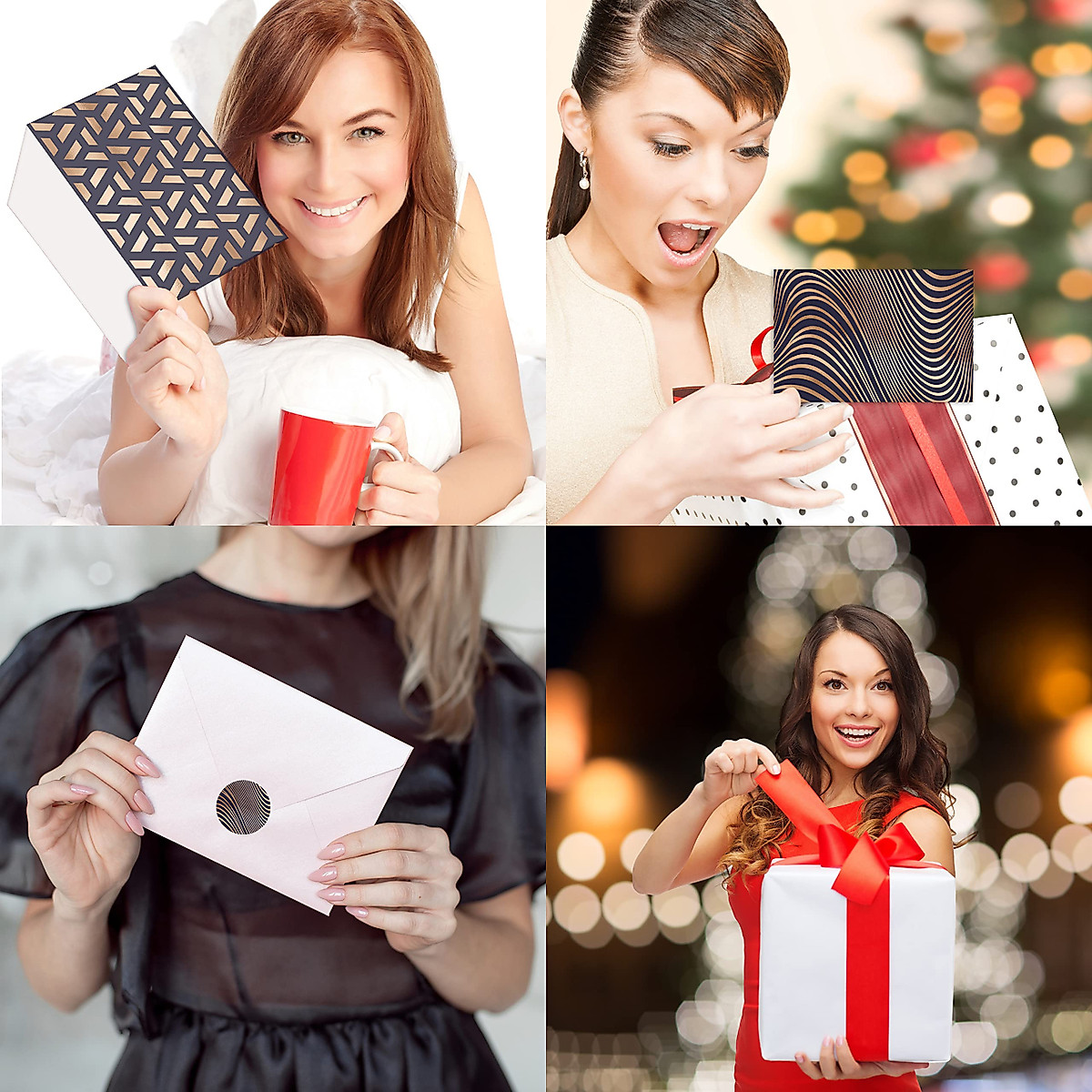 50-Pack Assorted Greeting Cards: 4x6’’ Blank Note Cards with Envelopes and Matching Stickers - Featuring 10 Unique Designs for Various Occasions Such as Thank You, Birthday, Business, and More