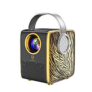 Madevil Mini Projector LCD Handheld Portable Video Projector 1080P HD Projector with 4500 Lumens Movie Beamer Compatible with HDMI USB AV Interfaces and Remote Control for Home and Outdoor