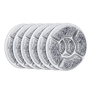 Wonder Creature Replacement Filter for Lotus Cat Fountain, Cat and Dog Fountain Carbon Replacement Filters, 6 filters Pack Post Filter Keep Water Clean and Fresh Removes Bad Tastes and Odors