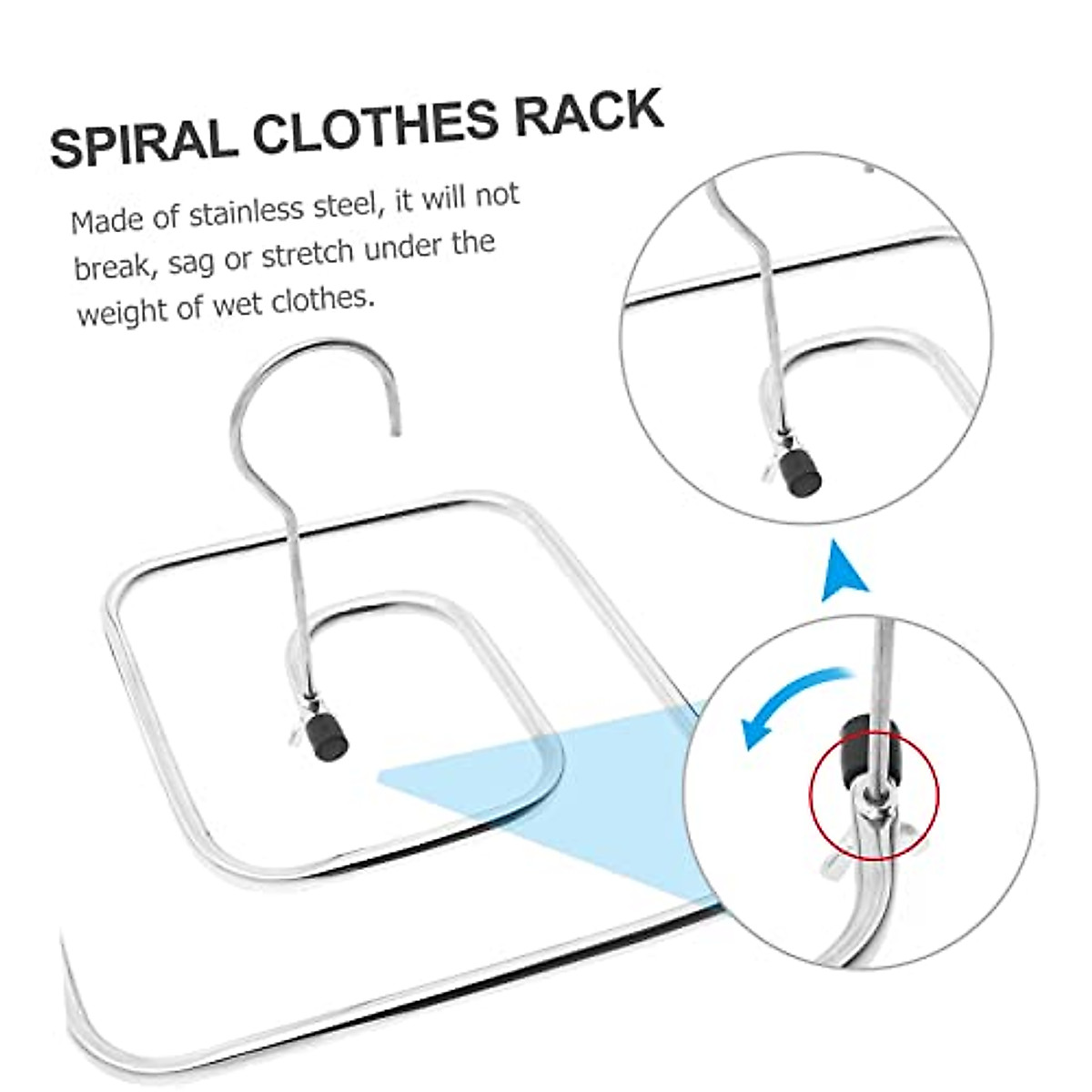 GATHINESS 2pcs Swivel Hanger Quilt Blanket Kids Hangers Folding Clothes Rack Spiral Quilt Rack rotatable Spiral Hanger Clothes Drying Racks Hanging Rack Space-Saving Organizer to Rotate Sock