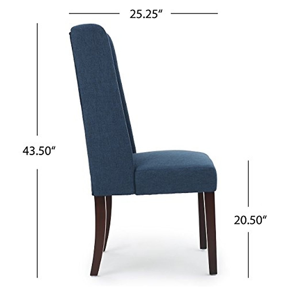 Christopher Knight Home Rory Fabric Dining Chairs, 2-Pcs Set, Navy Blue