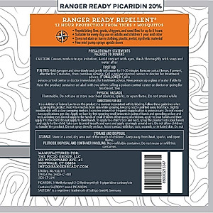 Ranger Ready Repellents P2Pak Permethrin + Picaridin Tick & Insect Repellent, Scent Zero, 8 Fl Oz. (Pack of 2)