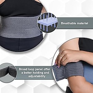 WC-Left Right Shoulder Immobilizer Arm Sling Elastic Brace for Clavicle Collar Bone Dislocation Subluxation Shoulder stabilizer Compression Brace After Rotator Cuff Surgery -Grey (Uni 30-41)Inch
