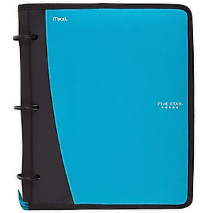 Five Star Flex Hybrid NoteBinder, 1 Inch Ring Binder, Notebook and Binder All-in-One, Teal (73420)