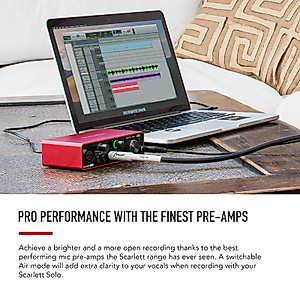AKAI Professional MPD218 & Full Level Buttons and Production Software & Focusrite Scarlett Solo (3rd Gen) USB Audio Interface with Pro Tools | First