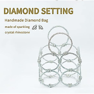 Rhinestone Purse Crystal Clutch Purses for Women Bling Evening Handbags Glitter Sparkly Hobo Bag Pink