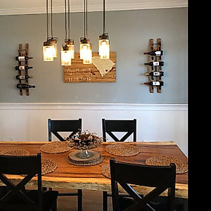 Wine Barrel Stave wine bottle Rack wall mount bottle rack holdes 5 bottles Made of solid oak