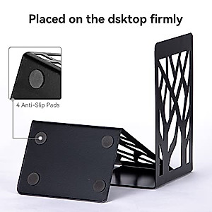 Book Ends, Bookends, Book Ends for Shelves, Bookends for Shelves, Bookend, Book Ends for Heavy Books, Book Shelf Holder Home Decorative, Metal Bookends Black 4 Pair, Bookend Supports, Book Stoppers