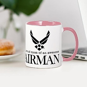 CafePress U.S. Air Force Proud Mom Of An A Ceramic Coffee Mug, Tea Cup 11 oz