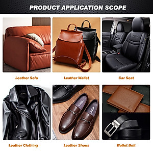 NATRUTH Leather Care Kit with Sponges, Leather Cleaner and Leather Conditioner, Leather Furniture Cleaner for Leather Sofas Car Seats, All Leather Items