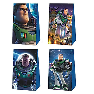 NF Orange 12pcs Buzz Lightyear Party Gift Bag,Birthday Party Decorate Supplies. (12 Counts)