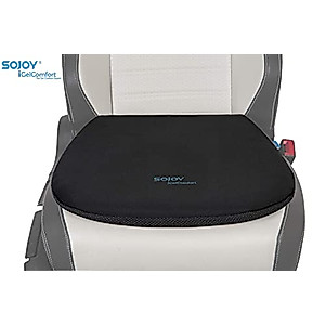 Sojoy Firm Coccyx Gel Seat Cushion- Orthopedic Memory Foam Chair Cushions for Home Kitchen Office Desk Car Truck Airplane (Black)